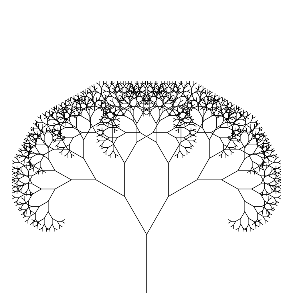 how to draw a fractal tree by hand